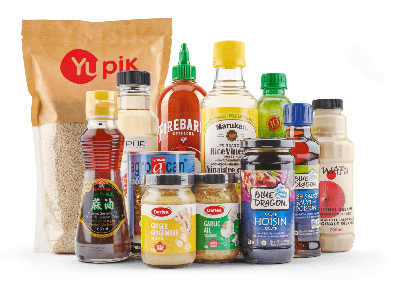 Ensemble de condiments asiatiques - l'épicier